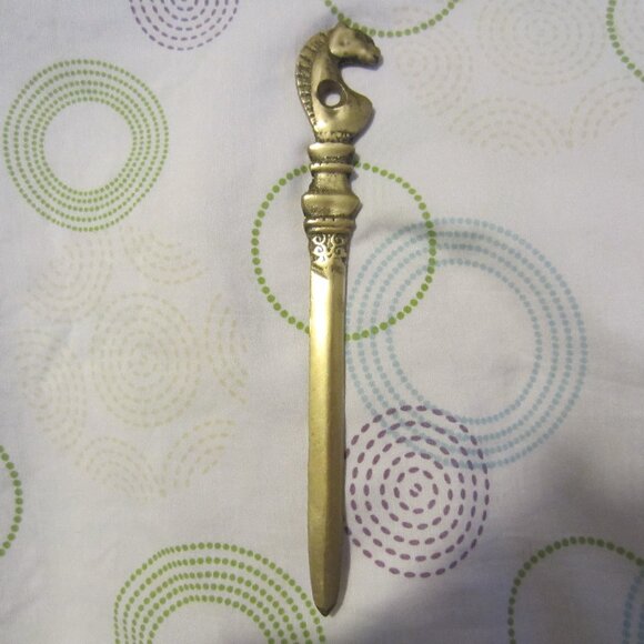 Office | Vtg6 12inch Brasshorse Head Letter Opener | Poshmark